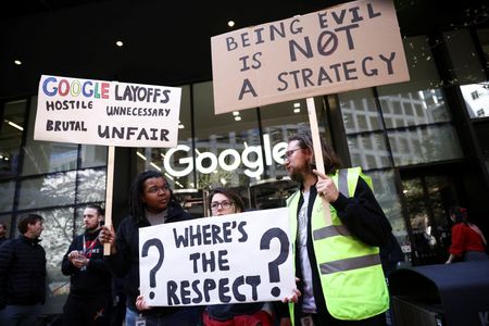 Google workers in London stage walkout over job cuts | Datafloq